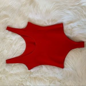 Michel | Tops | Red Bodysuit | Poshmark